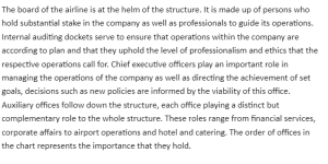 Airline Company Organizational Structure - Homework Help